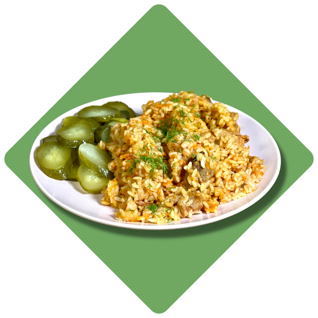 "Tradicinis" ryžių plovas su kiaulienos gabaliukais | Romdera